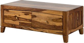 Massivmoebel24 Couchtisch Sheesham 115x60x45 braun lackiert ancona 102