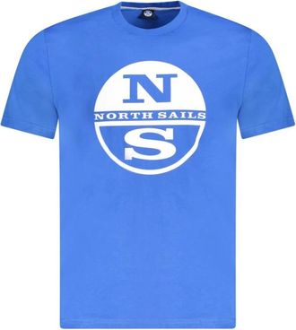 North Sails Homme, Tops, Bleu, Taille: 3XL T-shirt Homme en Coton Bleu Style Nautique