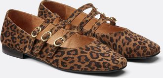 La Redoute Collections Ballerines Babies En Cuir Su&eacute;d&eacute; L&eacute;opard