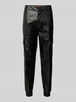 HUGO BOSS Regular Fit Cargohose in Leder-Optik Modell Geza