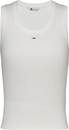 Tommy Jeans Femme, Tops, Beige, Taille: 42 FR D&eacute;bardeur c&ocirc;tel&eacute; Classic Tank