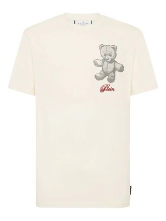 Philipp Plein t-shirt à motif ourson - Tons neutres