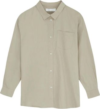 Skall Studio Femme, Blouses et Chemises, Beige, Taille: 36 FR Edgar Oversize Shirt