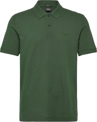 HUGO BOSS Homme, Tops, Vert, Taille: XL Polo en coton avec logo