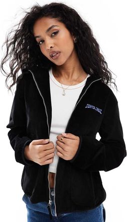 Santa Cruz Kapuzenjacke in Schwarz mit Herzprint am Rücken