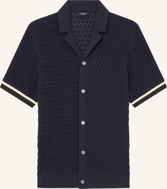 Reiss Reiss Strickhemd Bilsby Slim Fit blau