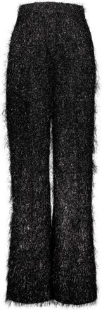 Fabiana Filippi Femme, Pantalons, Noir, Taille: 44 FR Pantalon Large en Lurex avec Poches