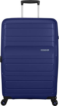 American Tourister Sunside - Spinner L, Erweiterbarer Koffer, 77 cm, 106/118 L, Blau (Dark Navy)