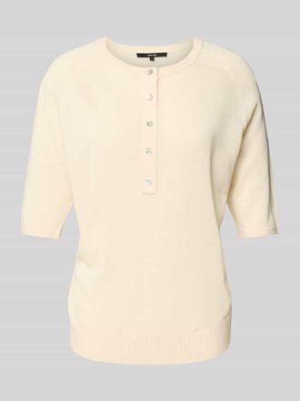 someday Strickshirt mit kurzer Knopfleiste Modell Turelia