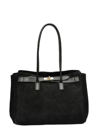 Isabella Rhea Schwarz Rindsledertasche