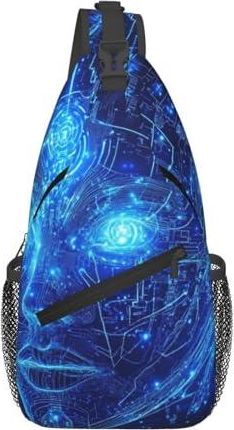 Generic Sac &agrave; dos &agrave; bandouli&egrave;re avec technologie Ai Silhouette f&eacute;minine - Sac &agrave; dos de voyage pour homme - Sac &agrave; dos de randonn&eacute;e