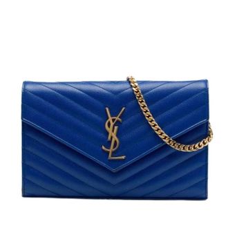 Saint Laurent Pre-owned Wallet on Chain - - Pre-owned - Damen - Blau - ONE SIZE