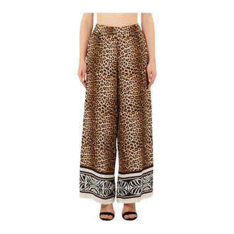 Liu Jo Femme, Pantalons, Multicolore, Taille: 42 FR Wide Pantalons