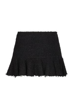 Blumarine Womens Knitted Lurex Skirt Black Viscose