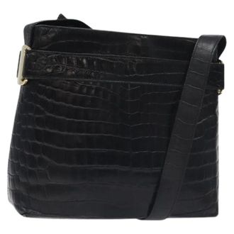 Ferragamo Sac bandouli&egrave;re en cuir Pre-owned - Femme - Pre-owned - Noir - Taille: ONE Size
