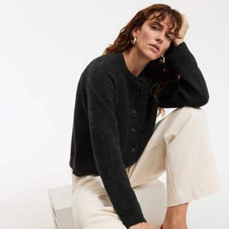 La Redoute Collections Cardigan Col Rond En Grosse Maille