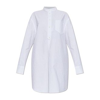 Ami Baumwollhemd Mit Logo - - Blouses & Shirts - Damen - Wei&szlig; - M