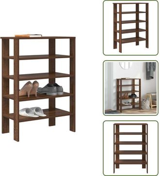 vidaXL The Living Store - vidaXL Schuhregal Braun Eichen-Optik 61x32x87,5 cm Holzwerkstoff