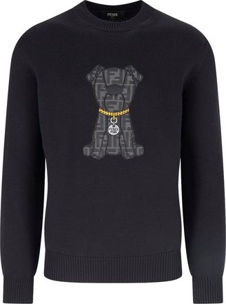 Fendi Virginwoll-Logo-Pullover