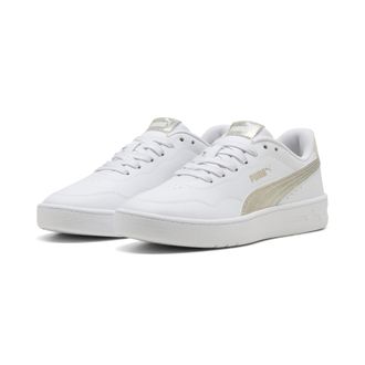 Puma Damen Court Lally Metallic Whisper Sneaker, Wei&szlig;gold, 37.5 EU, Puma Wei&szlig;es PUMA Gold, 37.5 EU