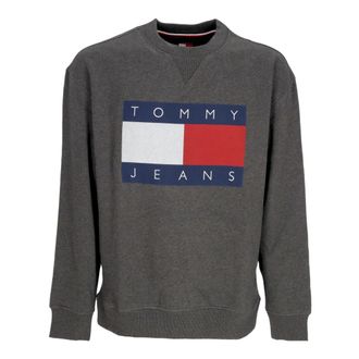 Tommy Hilfiger Flag Crew Kletter-Sweatshirt Anthrazit - - Knitwear - Herren - Grau - S
