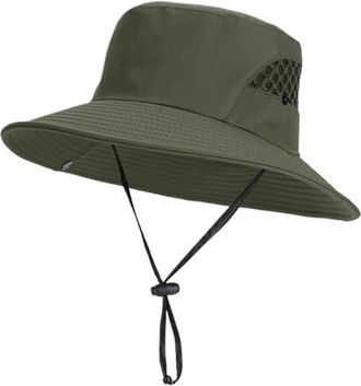 Generic Chapeaux de p&ecirc;che - Chapeau de p&ecirc;che UPF50+, accessoire pliable avec cordon &eacute;lastique pour plage, jardinage, randonn&eacute;e, travail, parent, voyage, etc