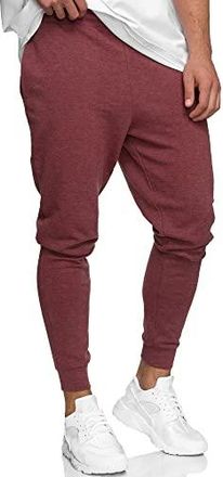 Indicode Hommes Eberline Jogging Pants | Pantalon de Jogging en 60% Coton Bordeaux Mix L