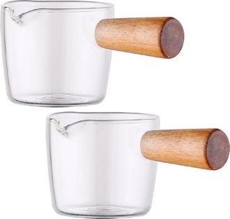 UPKOCH 2 St&uuml;ck Japanische Glas So&szlig;en Sch&auml;lchen Mit Griffen Mini Gew&uuml;rzschale Set F&uuml;r Sojasauce Essig Und Dips K&uuml;chen Zubeh&ouml;r 3.15X1.97X1.77 Zoll
