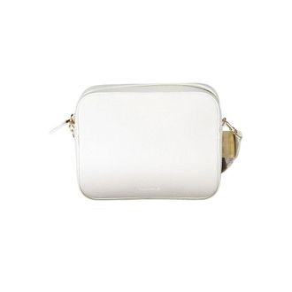 Coccinelle Femme, Sacs, Blanc, Taille: ONE Size Sac Bandouli&egrave;re en Cuir Blanc avec Bandouli&egrave;re R&eacute;glable