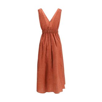 Brunello Cucinelli Womens Multicolor Cotton Casual Dress
