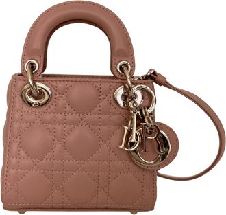 Dior Hobo Bags - Dior Lady Dior Micro Bag Lambskin Rose de Vents Fu - Gr. unisize - in Gold - f&uuml;r Damen