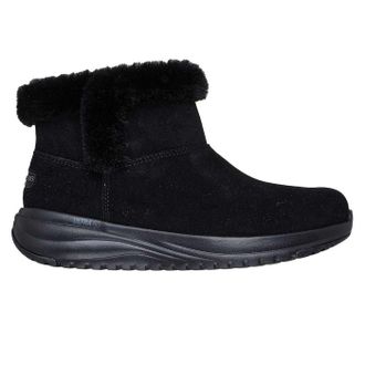 Skechers On The GO Stellar Stiefeletten f&uuml;r Damen, Wildleder, Kunstfell gef&uuml;ttert (Schwarz)