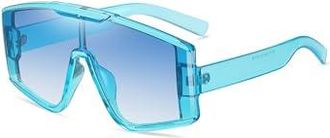 Generic Lunettes De Soleil Carr&eacute;es &Agrave; Monture Large For Hommes Et Femmes, Personnalis&eacute;es For Les F&ecirc;tes Et Les Photos.(Blue)