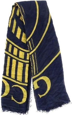 Gucci Pre-owned Foulard &agrave; Logo Disque - Homme - Pre-owned - Bleu - Taille: ONE Size