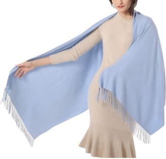 Generic Ensemble polyvalent en laine pour femme bonnet à capuche -oreilles écharpe longue et assortis Noël style décontracté et chaleureux (BU1, One Size)