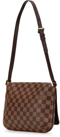 Louis Vuitton Hobo Bags - Damier Ebene Musette Tango Short Strap - Gr. unisize - in Braun - f&uuml;r Damen