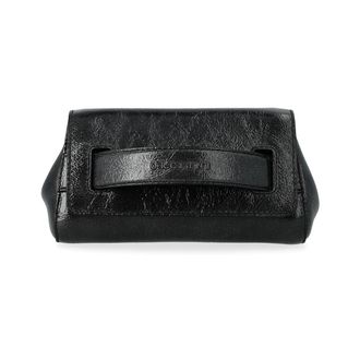 Orciani Sac &agrave; main Clutch Stark en cuir noir