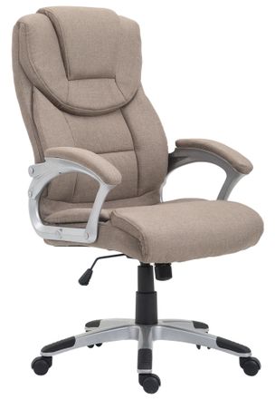 Clp B&uuml;rostuhl Texas I mit Stoff-Bezug und Wippmechanik I Schreibtischstuhl drehbar und h&ouml;henverstellbar, Farbe:Taupe