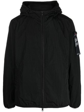 Peuterey Kapuzenjacke mit Logo-Patch - Schwarz