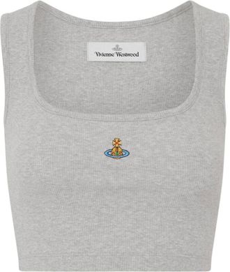 Vivienne Westwood Femme, Tops, Gris, Taille: 42 FR Cropped Rib Vest