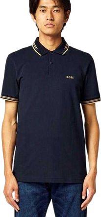 HUGO BOSS Paul Poloshirt f&uuml;r Herren (Marine/Gold)
