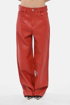 R&oacute;he Weite Lederhose mit hohem Bund Rohe