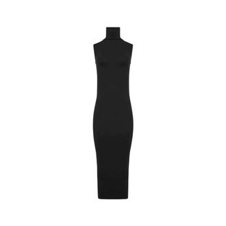 Wolford Robe mi-longue sans manches en m&eacute;rinos - Femme - Robes - Noir - Taille: 36 FR
