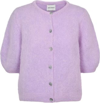 Americandreams Americandreams, Femme, Pulls, Violet, Taille: 40 FR Susan Short Sleeve Cardigan
