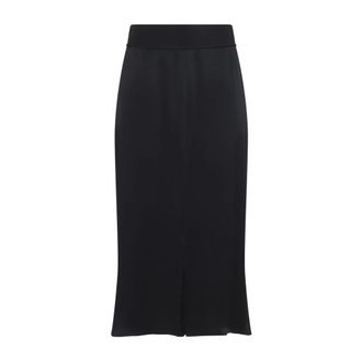Maison Margiela Satin Midi Rock - - Skirts - Damen - Schwarzk - S