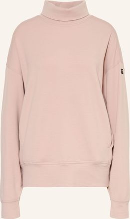 super.natural Fleecepullover Rolling Mit Merinowolle rosa