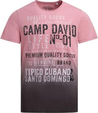 Camp David Rundhalsshirt aus Baumwolle