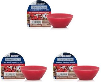 Yankee Candle Company Wax Melts | Red Raspberry | bis zu 8 Stunden Duft | 1 St&uuml;ck (Packung mit 3)
