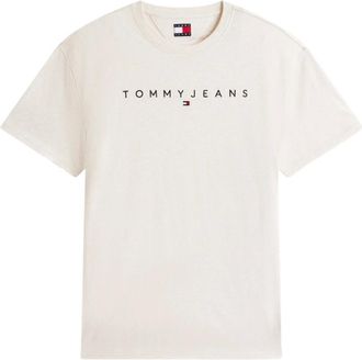 Tommy Jeans Homme, Tops, Beige, Taille: 2XL TShirt MC logo coton