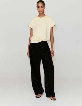 Mango T-shirt coton manches courtes jaune pastel - Femme - XXS - MANGO